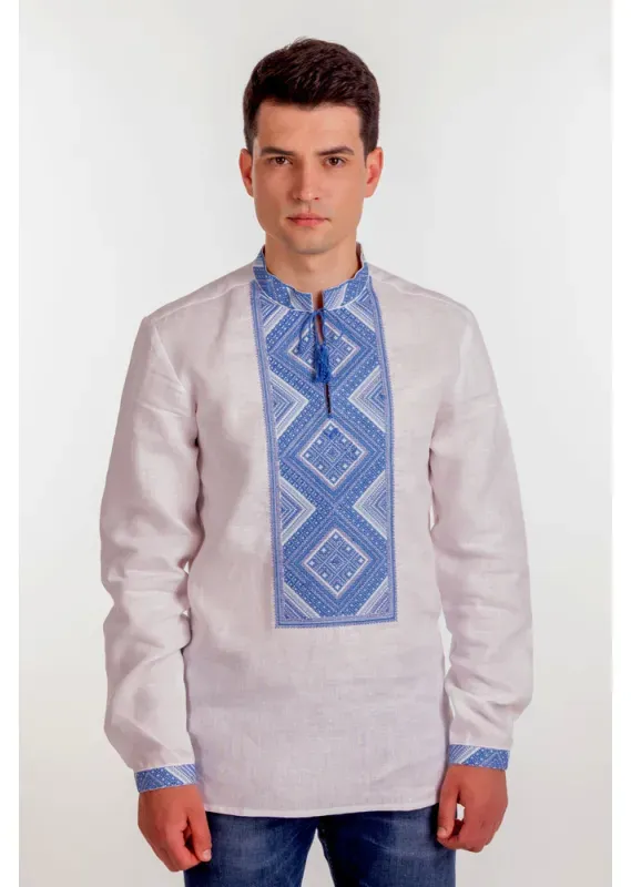 Вишиванка чоловіча біла 4010 — ціна 3590 грн у каталозі Вишиванки Купити чоловічі речі за