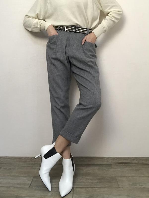 Шерсть+кашемир. теплые брюки женские серые брюки annette gortz в офис ...