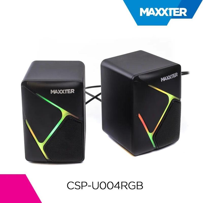 Колонки акустичні maxxter csp-u004rgb 6вт rgb підсвітка живлення від usb — цена 289 грн в ...