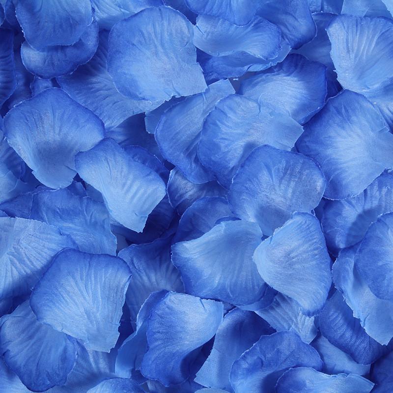 Искусственные лепестки роз 100 штук 50 на 45 мм сине голубой — цена 135 грн в каталоге