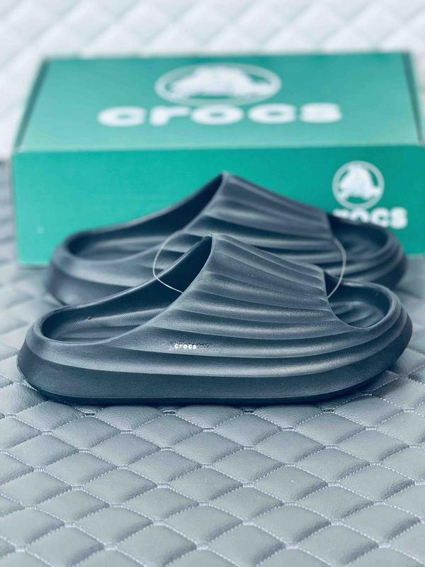 Шльопанці жіночі літні чорні crocs calm slide black шльопання крокс ...