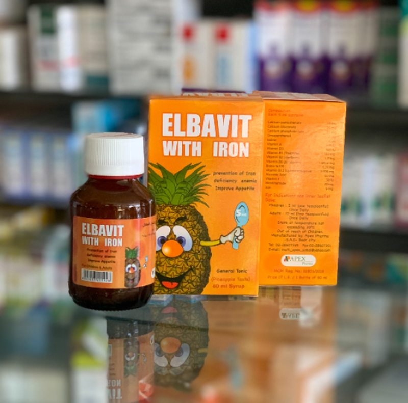 Elbavit iron елбавіт залізо сироп мультивітаміни 60 мл єгипет — цена ...