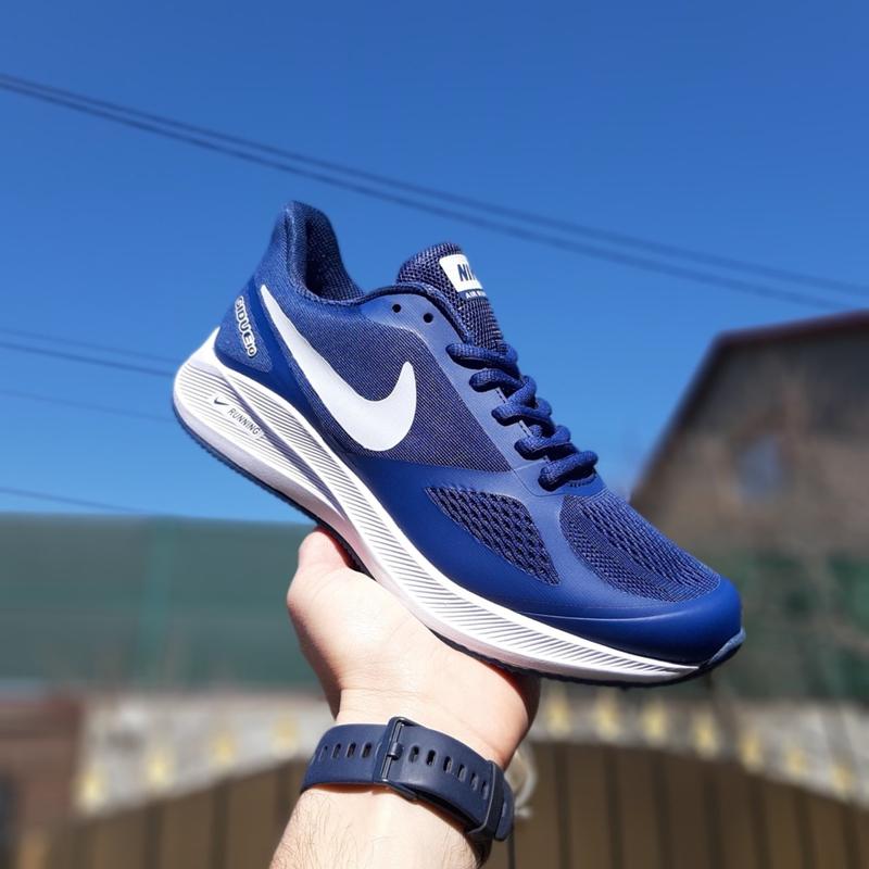Мужские кросовки nike в синем-белом цвете, стильные спортивные кросовки ...