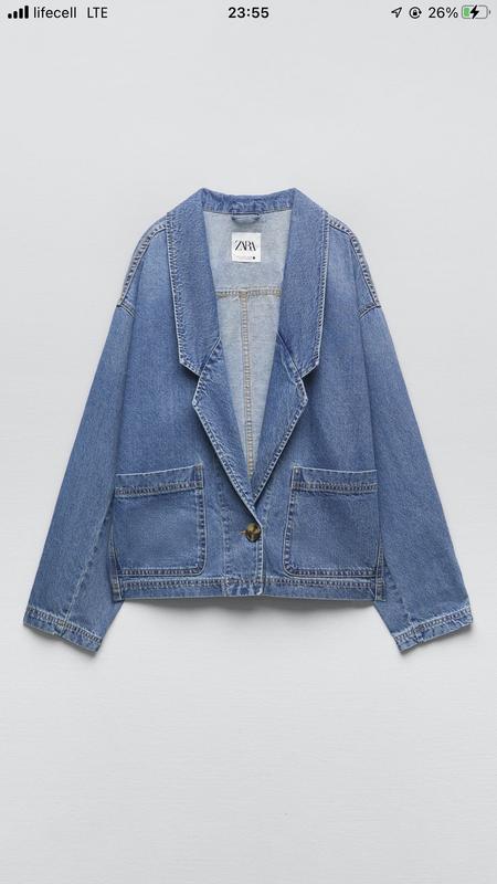 Джинсовка джинсівка куртка джинсовая пиджак жакет зара zara сорочка ...