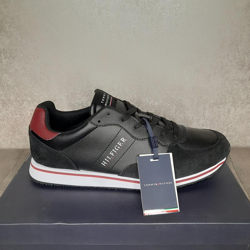 Кроссовки оригинал tommy hilfiger corporate runner sneakers in black ...
