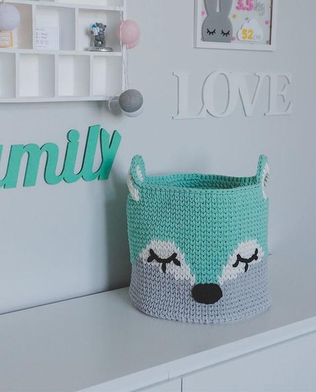 Мятная корзинка в детскую комнату — ціна 500 грн у каталозі Органайзери Купити товари для дому