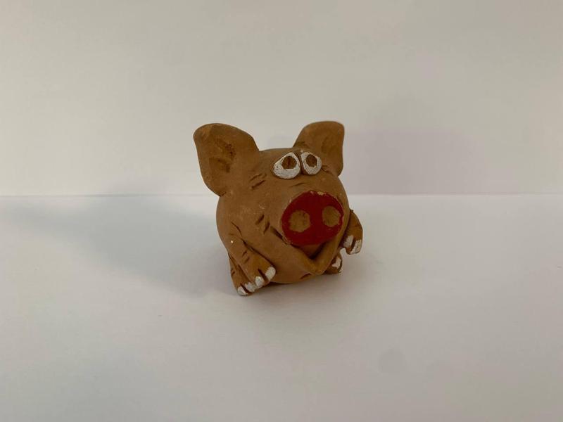 Скульптура керамическая статуэтка из керамики фигурка из керамики порося — цена 100 грн в