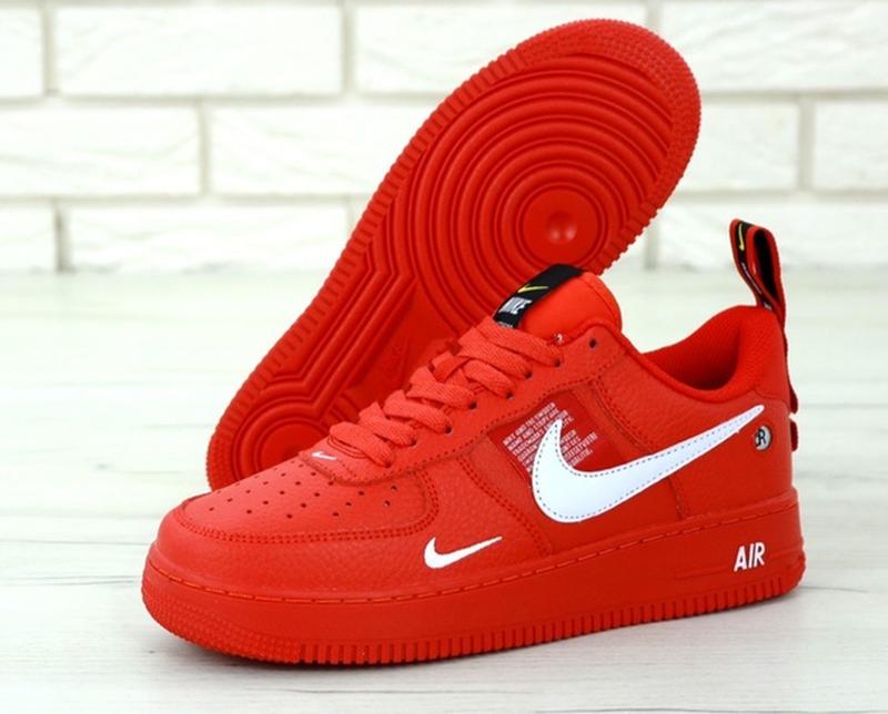Женские кожаные красные кроссовки nike air force 1 07 red. — цена 1550 ...