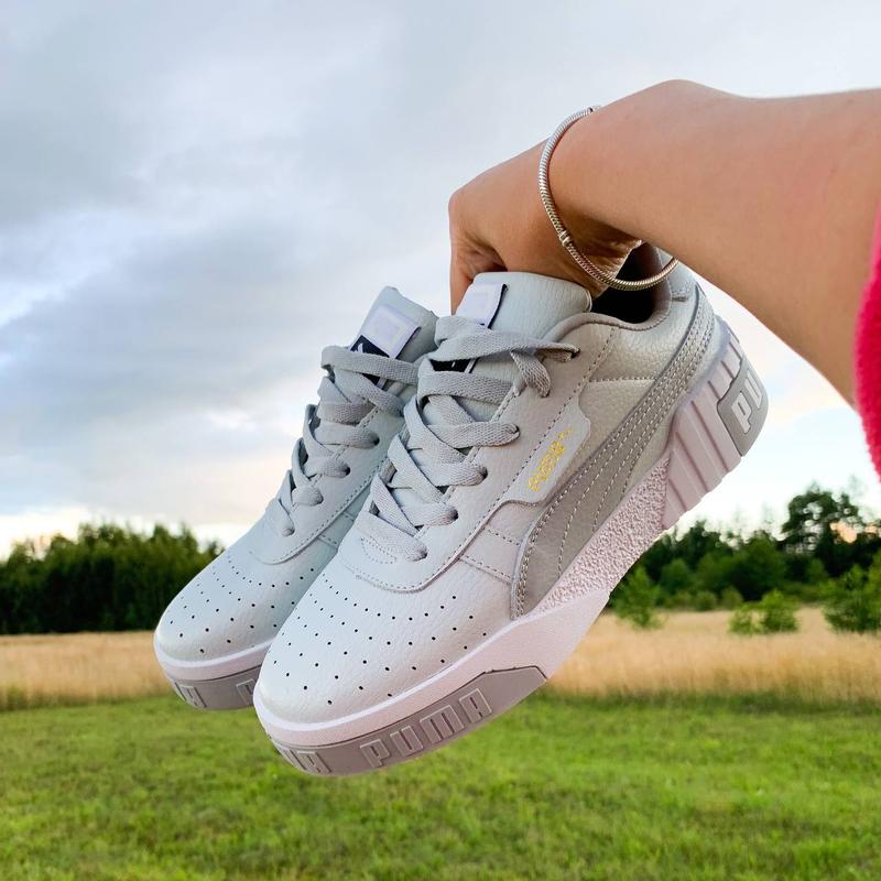 Шкіряні, жіночі кросівки puma cali grey — ціна 1797 грн у каталозі ...