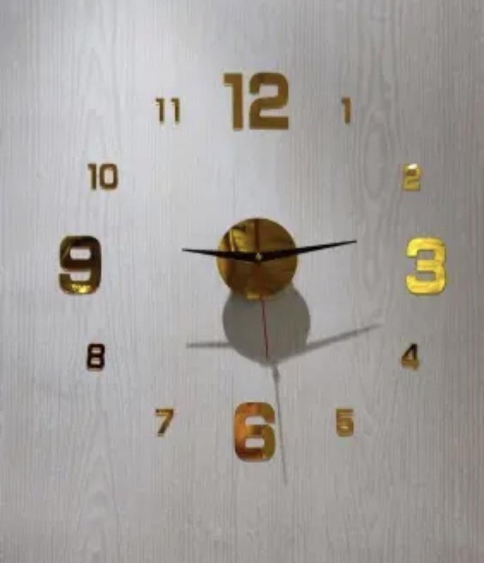 Часы настенные 3d золото оригинальные часы на стену диаметр до 40 60 см декор для дома часы