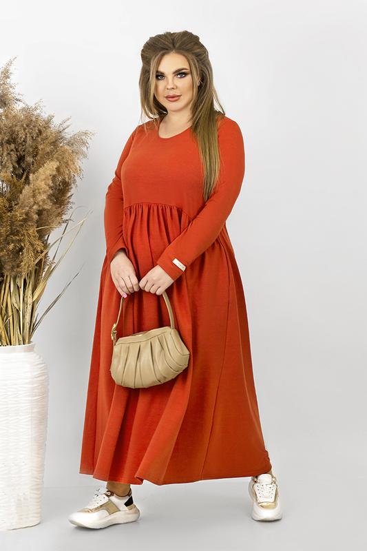 Плаття довге трикотажне вільного силуету — ціна 700 грн у каталозі Довгі сукні Купити жіночі