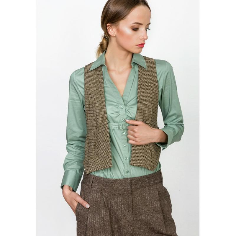 Стильна ділова,офісна брендовий жилетка zara, в дрібний принт "гусяча ...