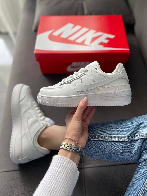 Кроссовки nike air force 1 shadow white женккие найк аир форс 1 шадов ...