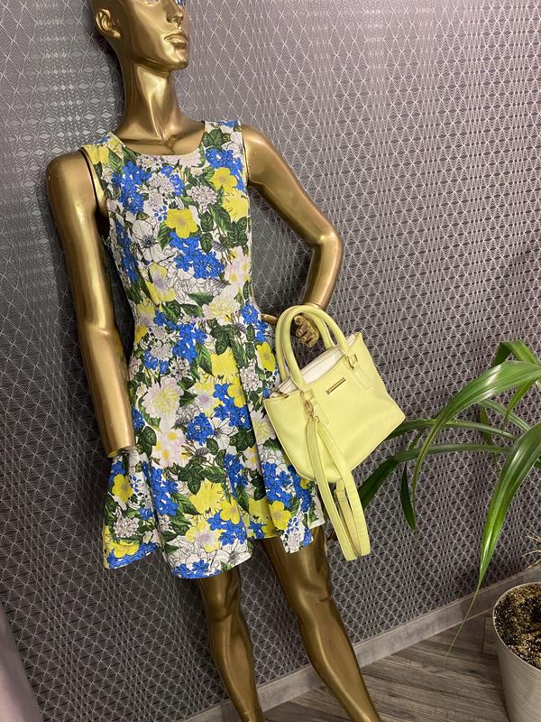 Платье сарафан цветы натуральное в стиле Zara Mango — цена 195 грн в каталоге Сарафаны Купить