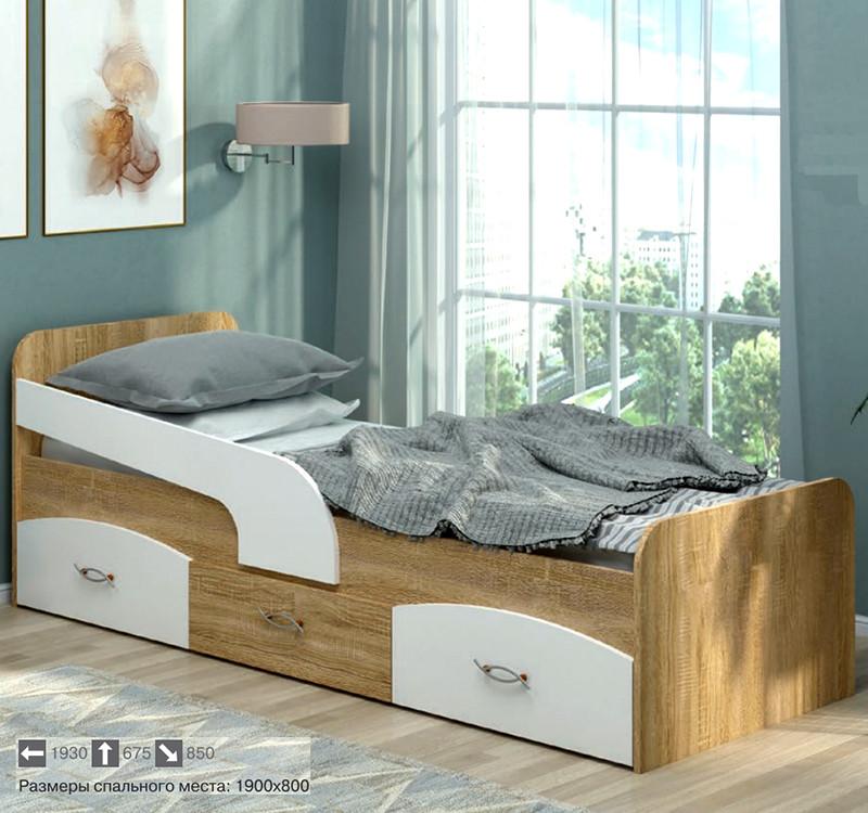 Дитяче та підліткове ліжко мілка з шухлядами — ціна 5522 грн у каталозі