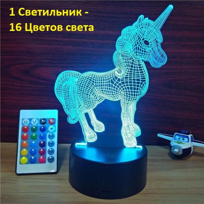 Новорічні подарунки 3d світильник єдиноріг подарунок дівчинці на новий