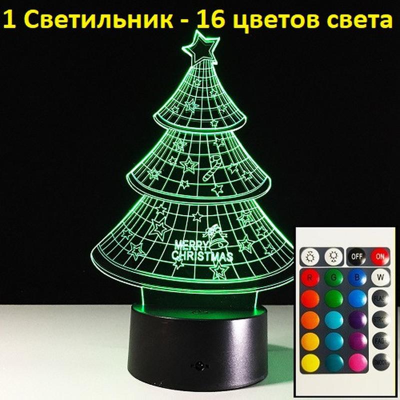 Новорічний подарунок для дітей 3d світильник новорічна ялинка