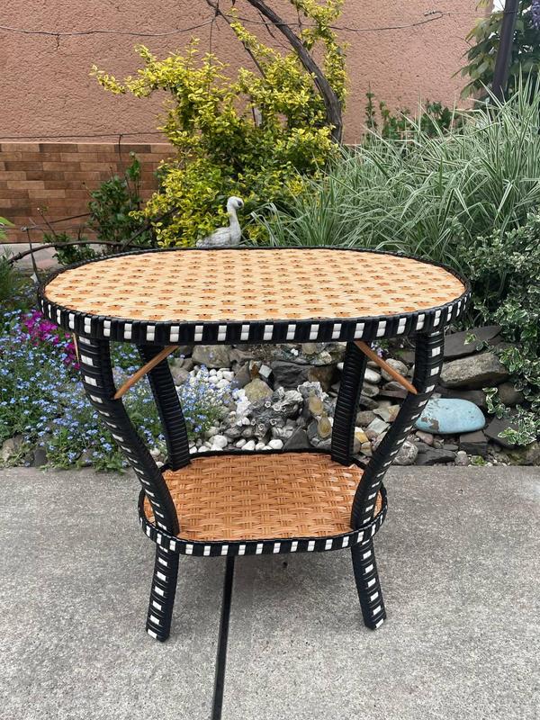 Столик овальний краб вставки ротанг — ціна 2490 грн у каталозі Столи Купити товари для дому