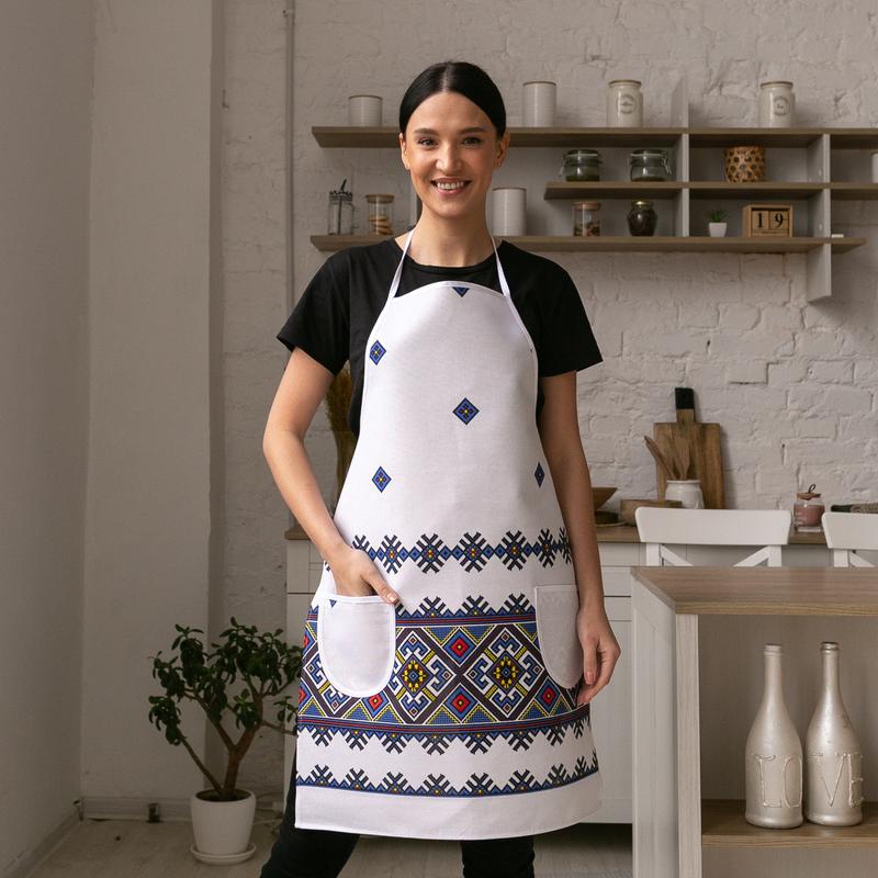 Фартух традиційний орнамент синій — ціна 115 грн у каталозі Фартухи