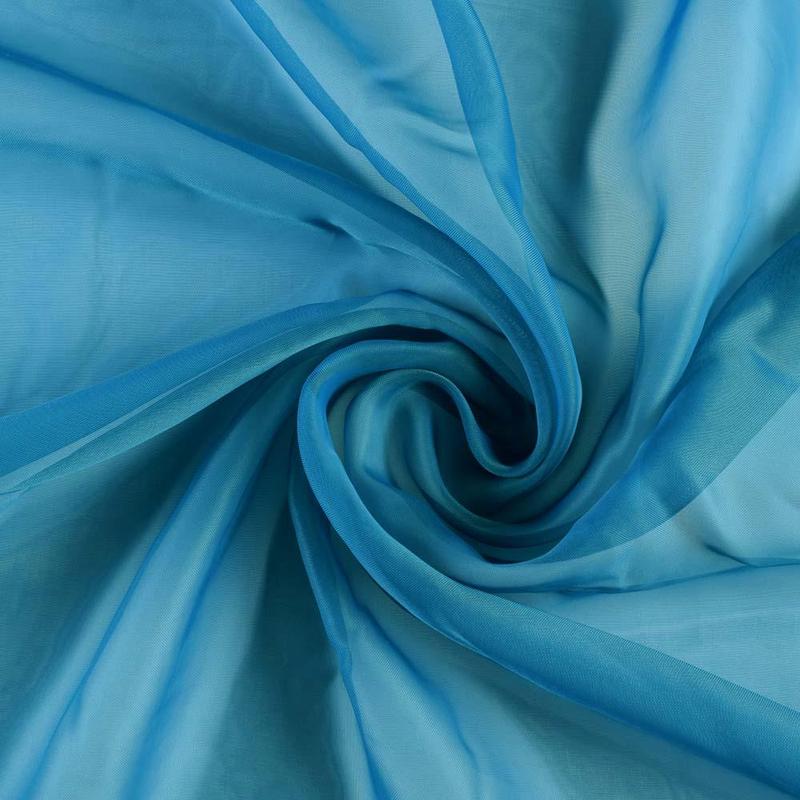 Тюль однотонний шифон синій — ціна 225 грн у каталозі Штори Купити товари для дому та побуту за