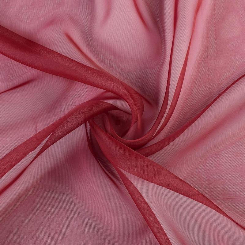 Тюль однотонний шифон світлий бордовий — ціна 225 грн у каталозі Штори Купити товари для дому та