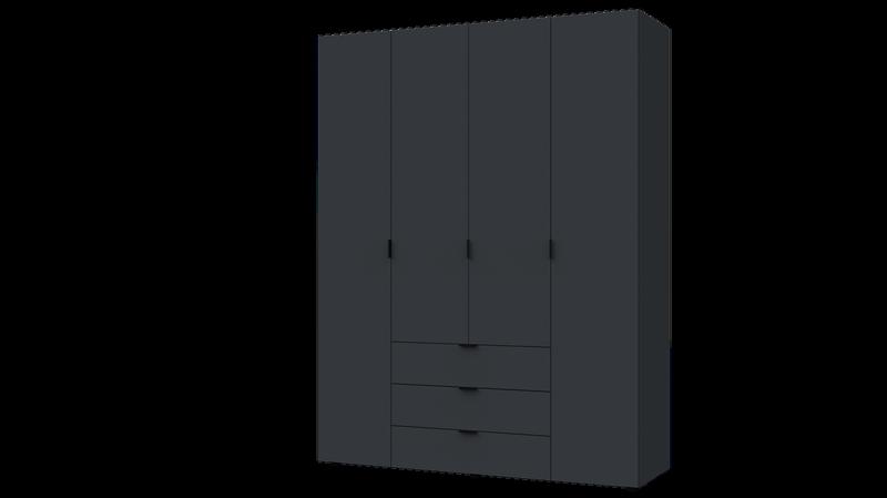 Шафа для одягу гелар Doros білий 4 дсп 155х49 5х203 4 42001022 — ціна 8247 грн у каталозі Шафи