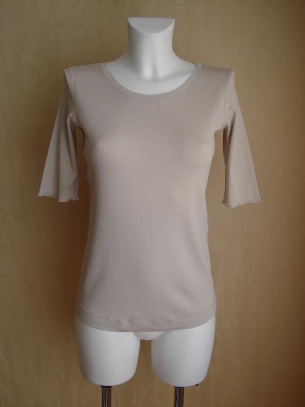 Marc Cain бежевая футболка в микро рубчик р N4 — цена 400 грн в каталоге Футболки Купить