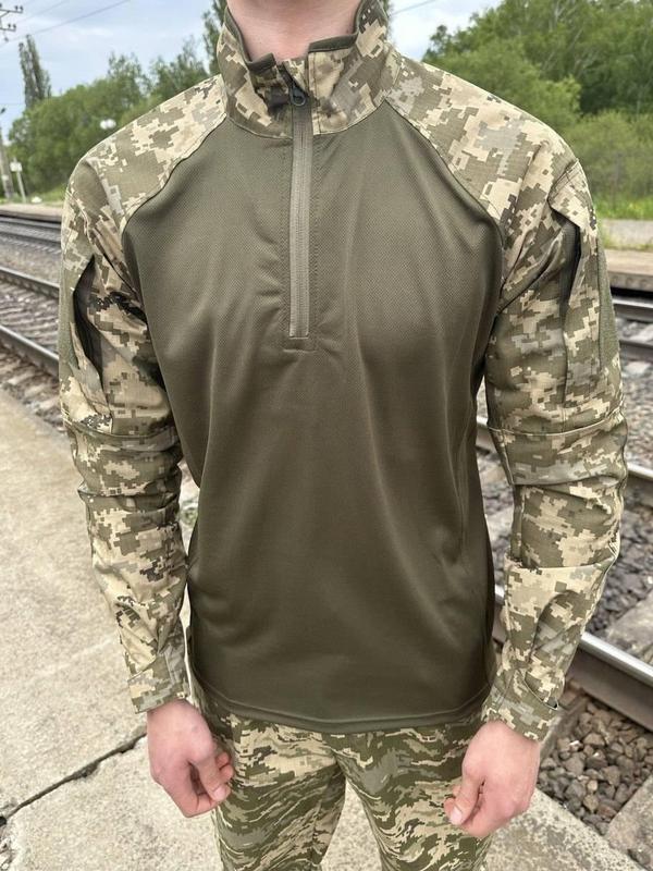 Тактическая рубашка (убакс) пиксель рипстоп с налокотниками военная ...