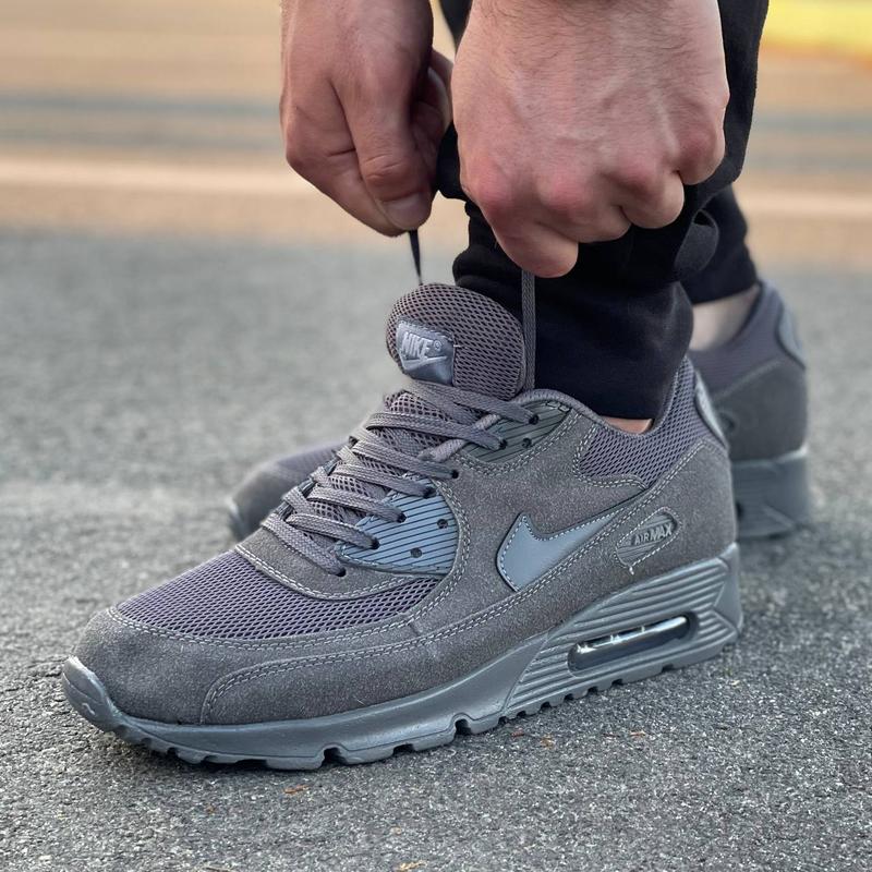Мужские серые кроссовки в сетку nike air max 🆕 кроссовки найк аир ...