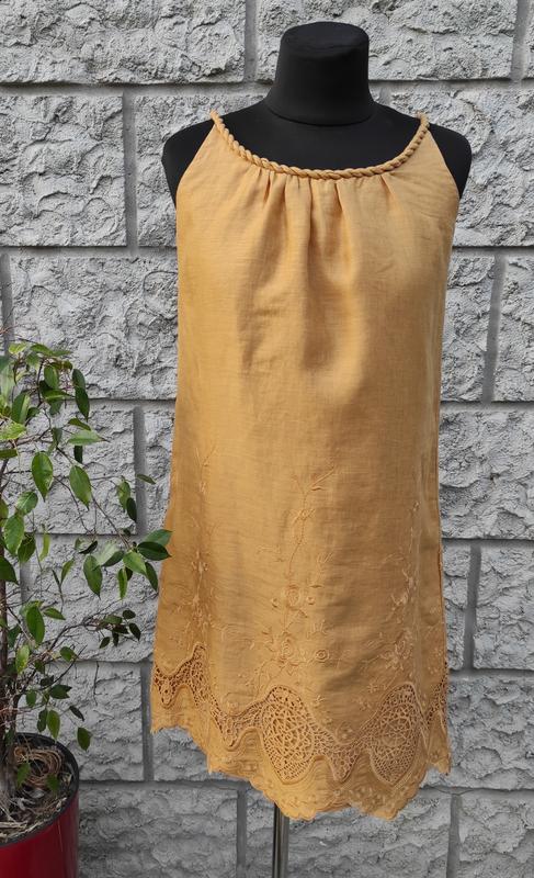 Новое платье сарафан кэмэл на лето из 100 льна Massimo Dutti — цена 750 грн в каталоге Сарафаны