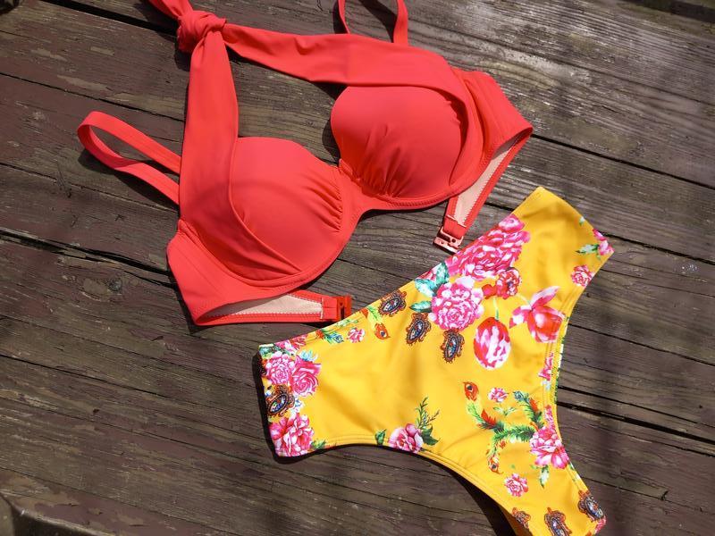 75д дд 80с рр 10 яскравий чудовий роздільний купальник балконет на чашку д високі плавки