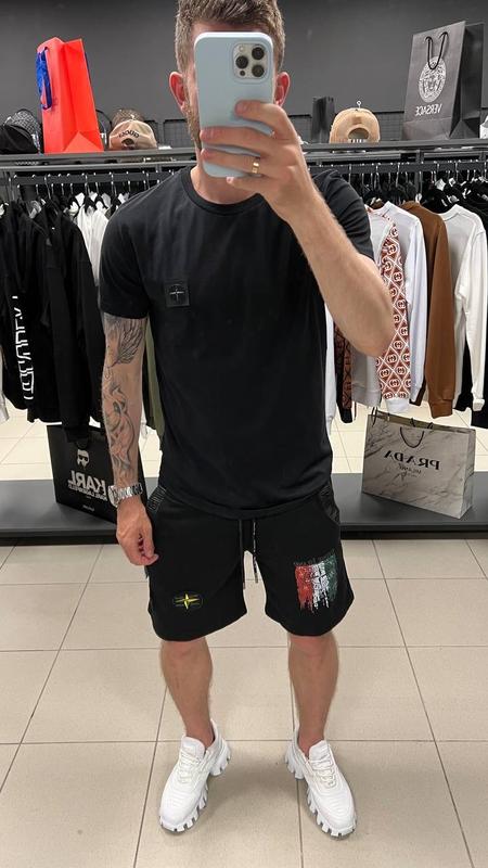 Мужской спортивный костюм stone island на лето / летние комплекты стон ...
