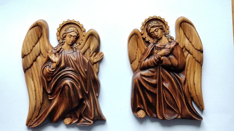 Ангел охоронець ангел охоронець з дерева пара ангелів 20х15см — ціна 2000 грн у каталозі