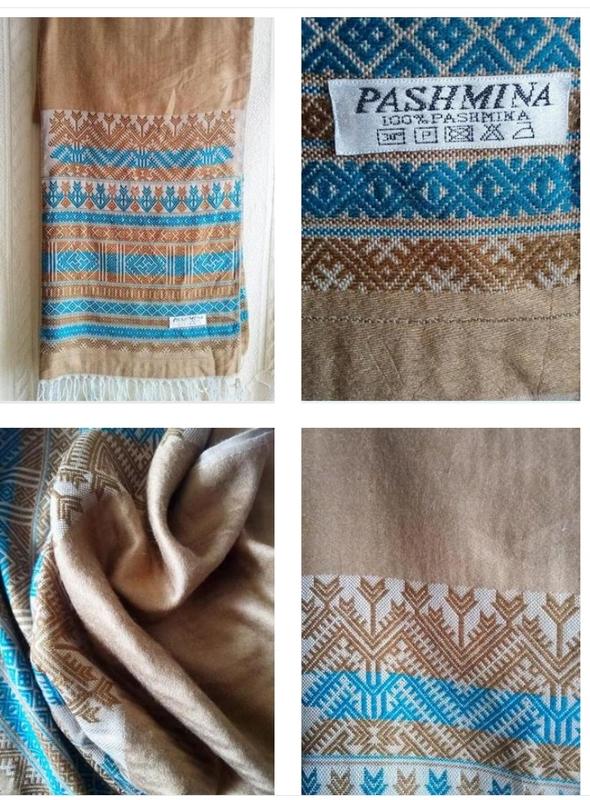 Теплий обємний шарф шаль з 100 пашміни — ціна 350 грн у каталозі Шарфи Купити аксесуари за