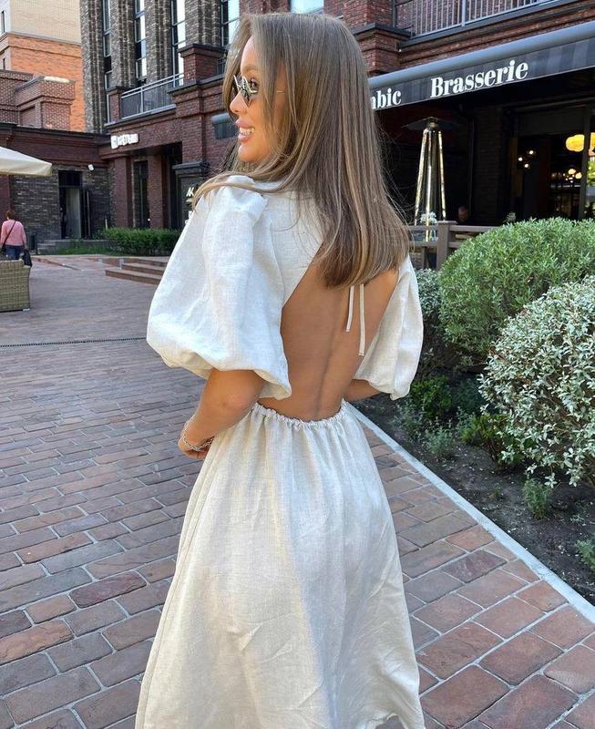 Платье лен летняя миди — цена 750 грн в каталоге Платья миди Купить женские вещи по доступной