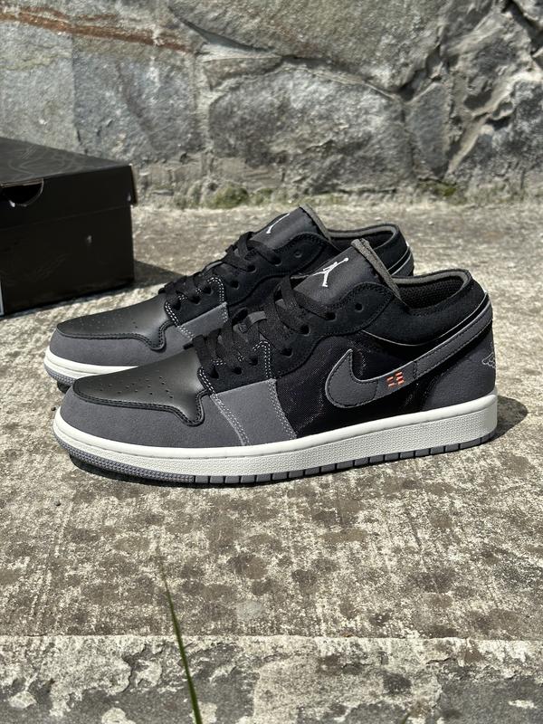 Кроссовки nike air jordan 1 low craft inside out black джорданы черные ...