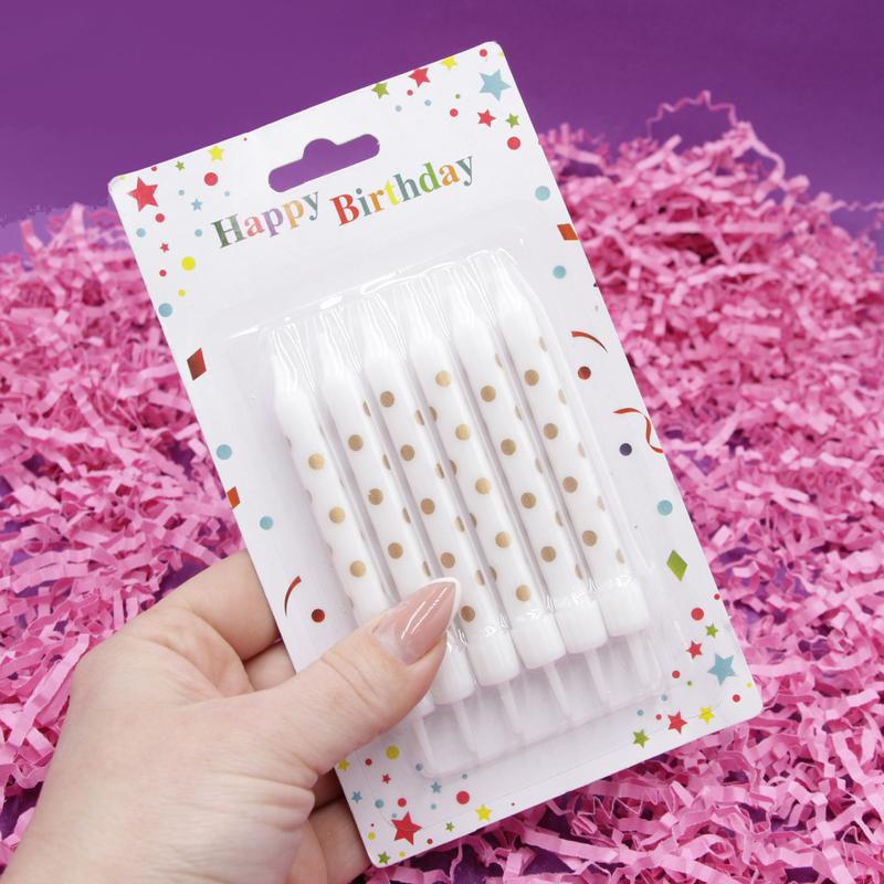 Свечи на торт на день рождение happy birthday!, праздничные свечи белые ...