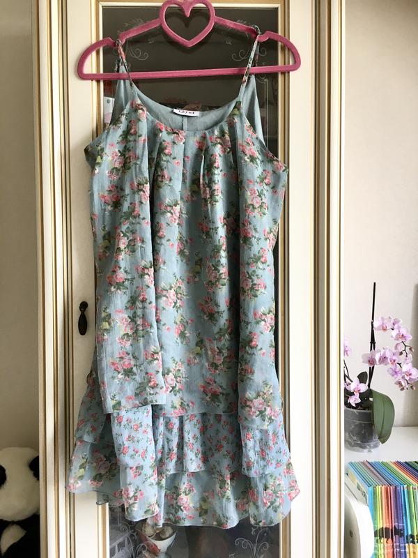 Вільна квіткова вінтажна асукня — ціна 350 грн у каталозі Короткі сукні Купити жіночі речі за