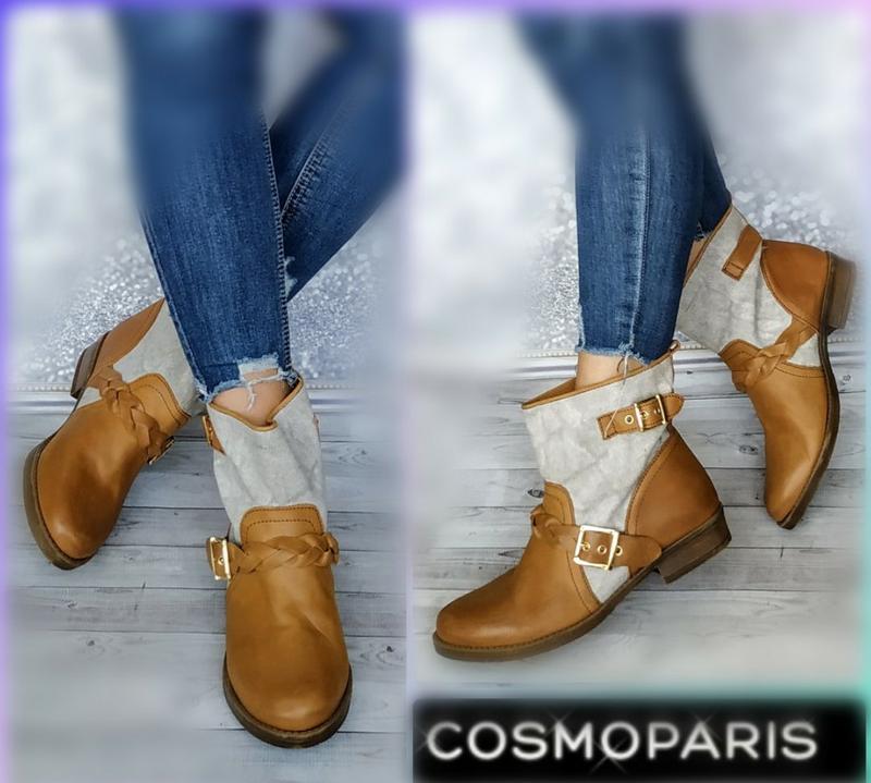 40р шкіра!нові cosmoparis франція,шкіряні черевики,напівчоботи — ціна ...