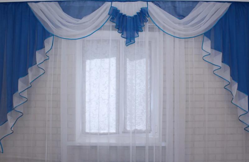 Ламбрекен 3 м вишуканий шик синього кольору — ціна 1130 грн у каталозі Штори Купити товари для