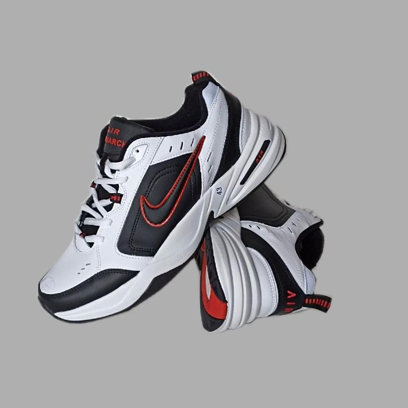 Кроссовки мужские nike air monarch white black / найк аир монарх черно ...