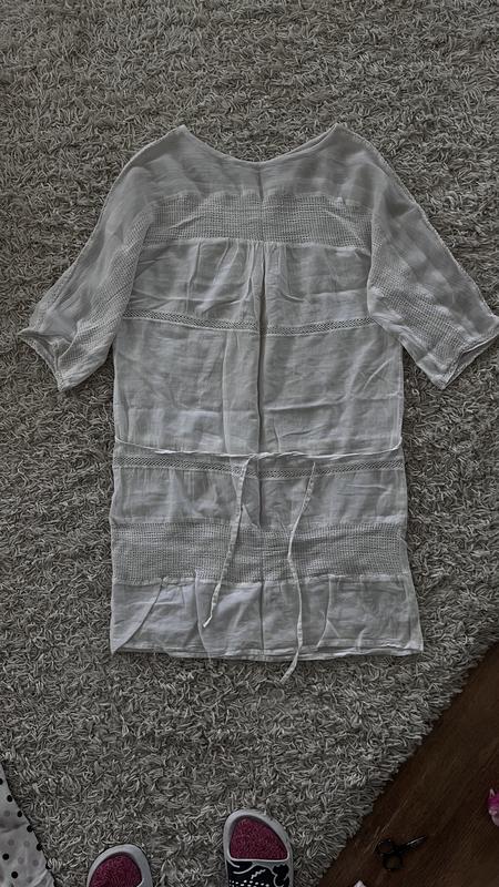 Стильна туніка надлегка білого кольору — ціна 265 грн у каталозі Туніки Купити жіночі речі за