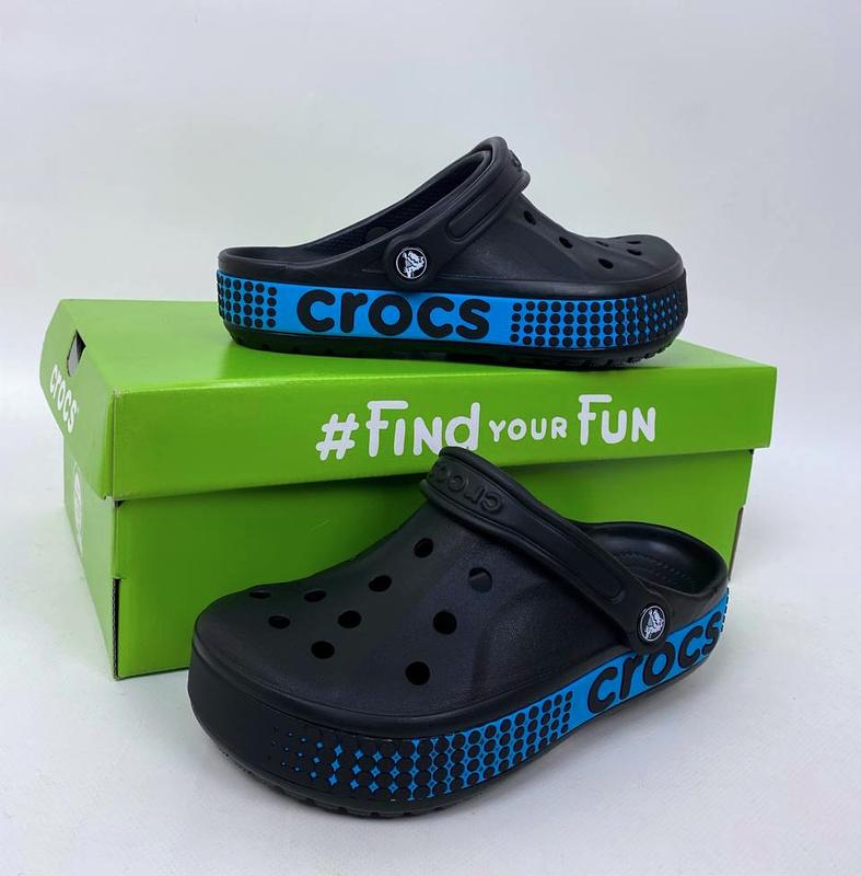 Мужские кроксы сабо crocs original bayaband logo motion black черные ...