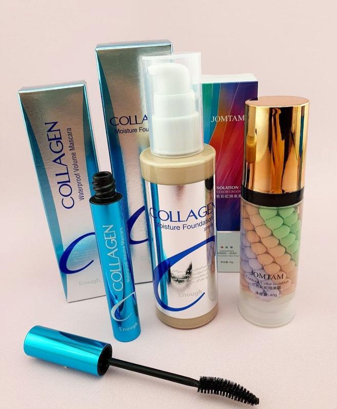 Базовый набор корейской косметики тональный крем enough collagen+тушь ...