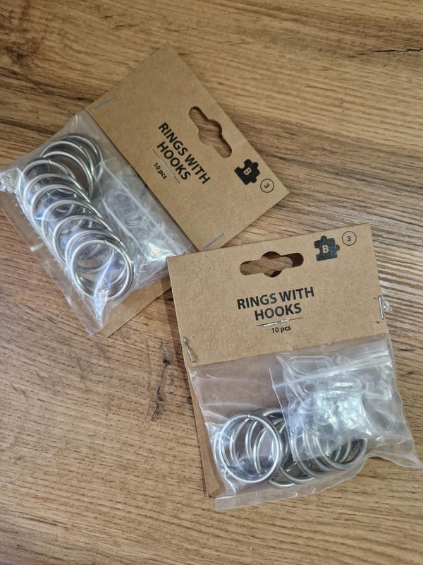 Колечки з крючками для штор Jysk — ціна 100 грн у каталозі Аксесуари для штор Купити товари для