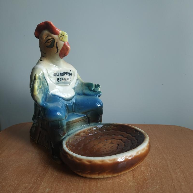 Півень конкретний попільничка статуетка порцеляна кераміка — ціна 600 грн у каталозі Статуетки