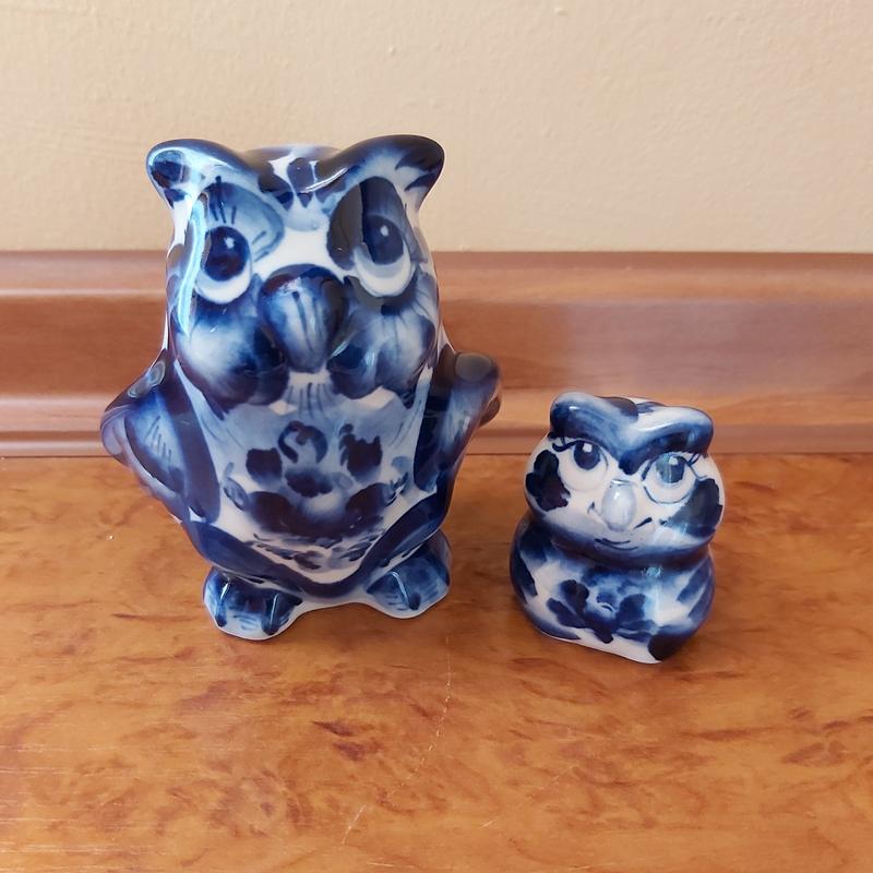 Статуетка сова гжель — ціна 385 грн у каталозі Статуетки Купити товари для дому та побуту за