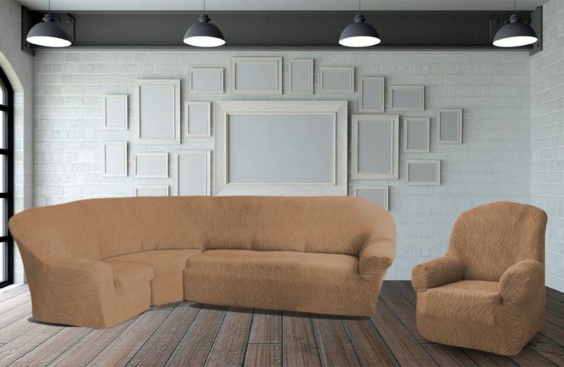 Чохол на кутовий диван і крісло — ціна 3100 грн у каталозі Чохли для меблів Купити товари для