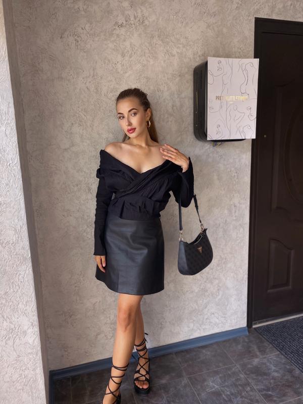 Шкіряна спідниця а силует — ціна 778 грн у каталозі Міні спідниці Купити жіночі речі за