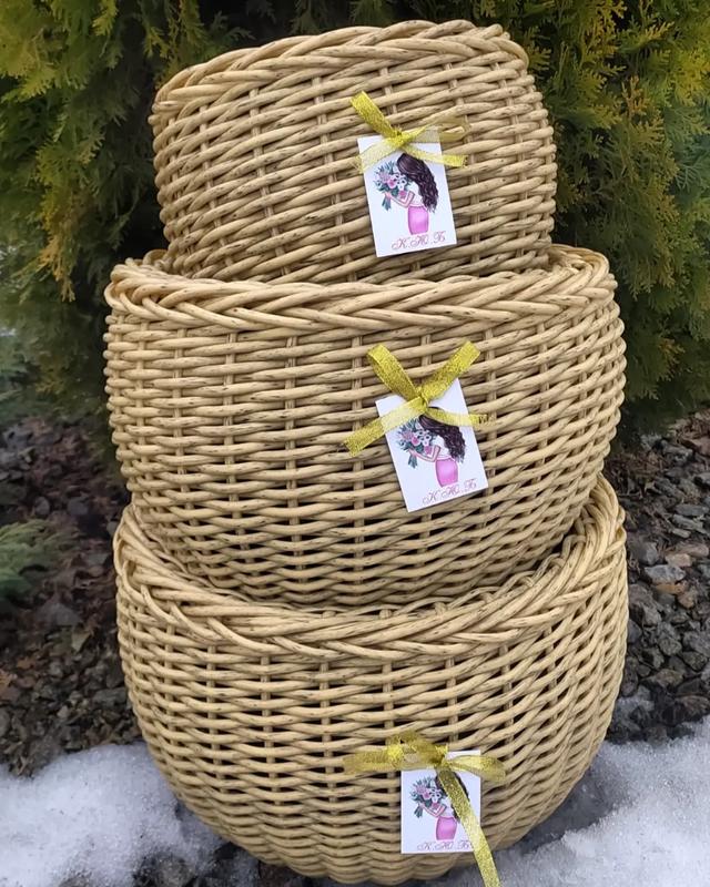 Корзини кашпо з ротангу — ціна 400 грн у каталозі Підставки для квітів Купити товари для дому та